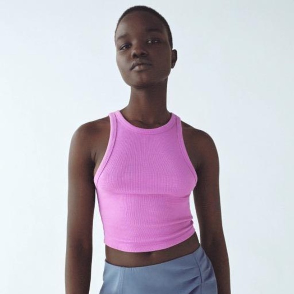 Zara | Tops | Zara Ribbed Crop Top S | Poshmark